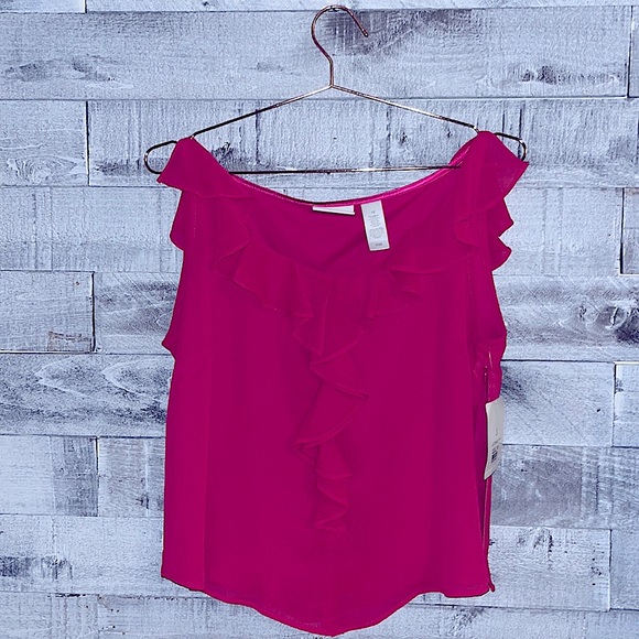 Liz Claiborne | Tops | Liz Claiborne Pink Ruffle Tank 2 | Poshmark